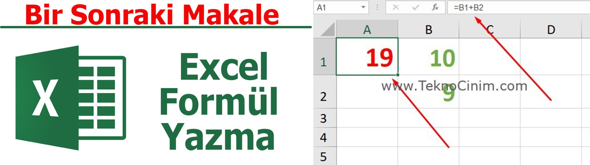 excelde-formul-yazma - ..:::TeknoCinim:::..